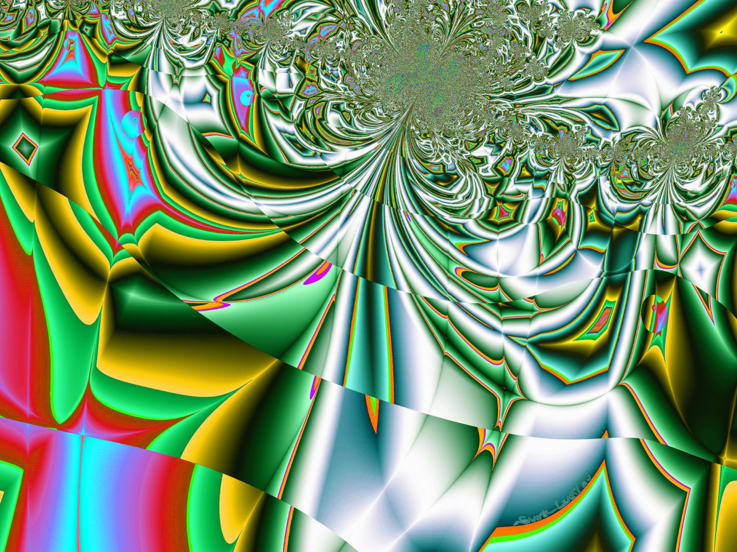 Solve 09262025 Sterling fractal White and Green smallest jigsaw puzzle ...