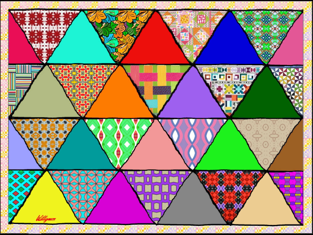 Solve triangles jigsaw puzzle online with 130 pieces