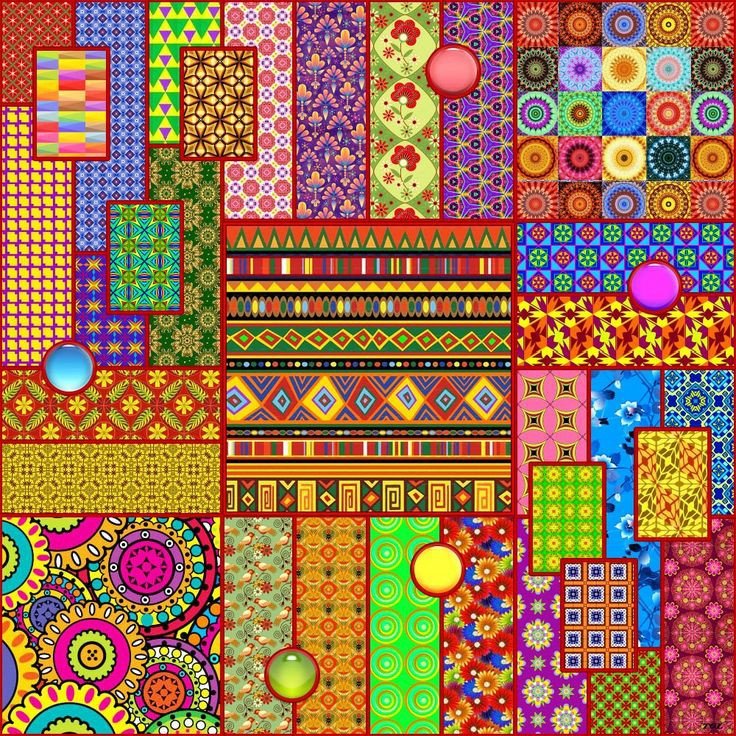 Solve Multitude of Patterns jigsaw puzzle online with 81 pieces