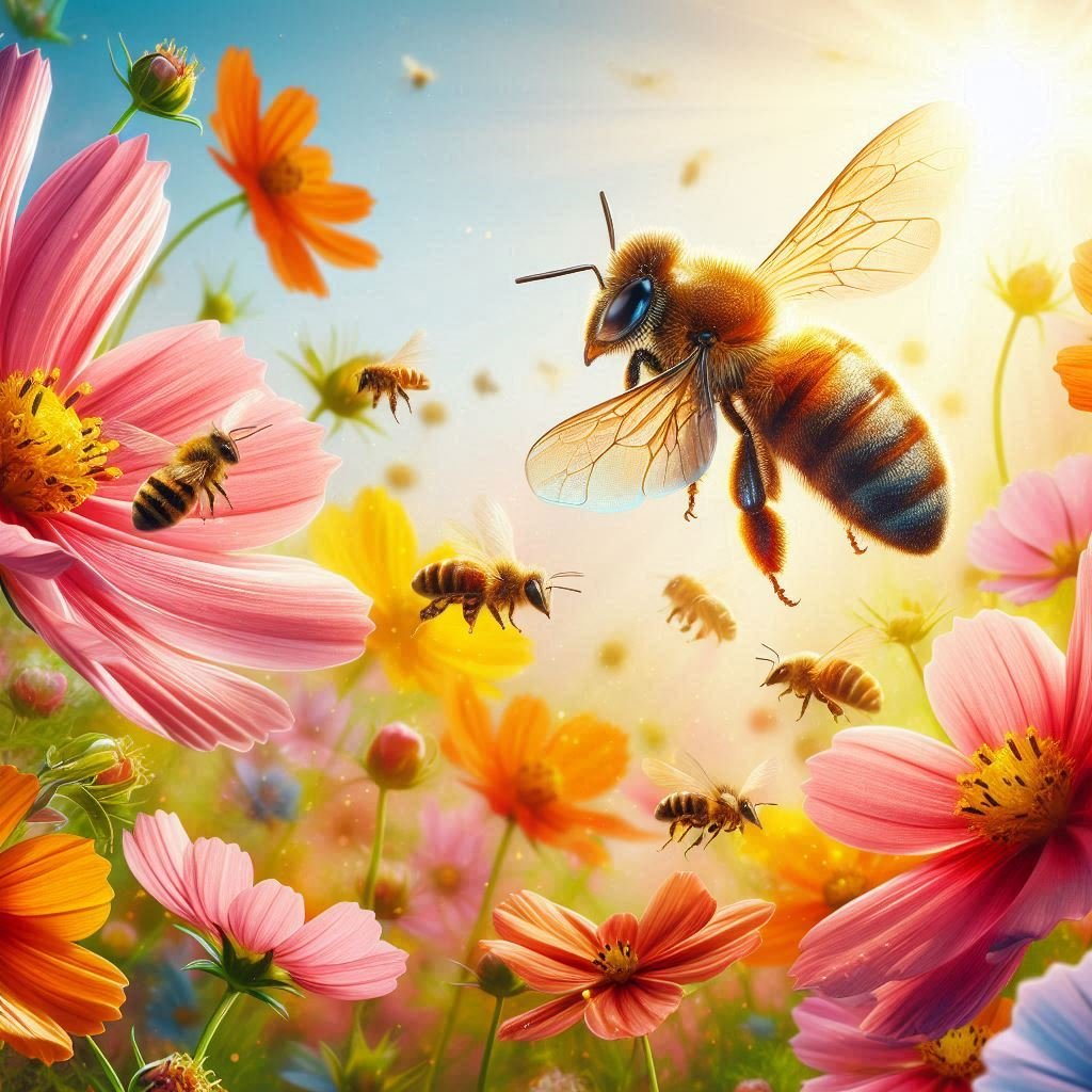 Solve Bees jigsaw puzzle online with 49 pieces