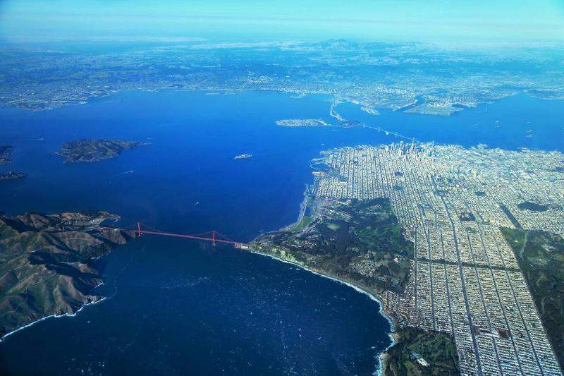 Solve Aerial view of San Francisco Bay area jigsaw puzzle online with ...