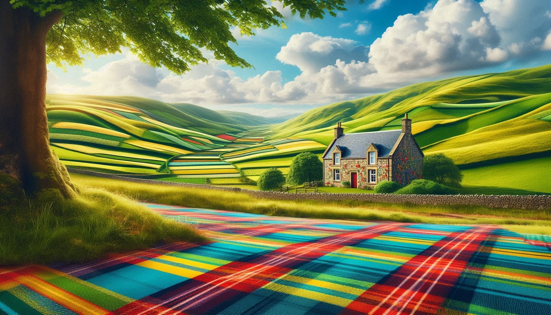 Jigsaw Puzzle | 60 pieces | Tartan Landscape | Jigidi