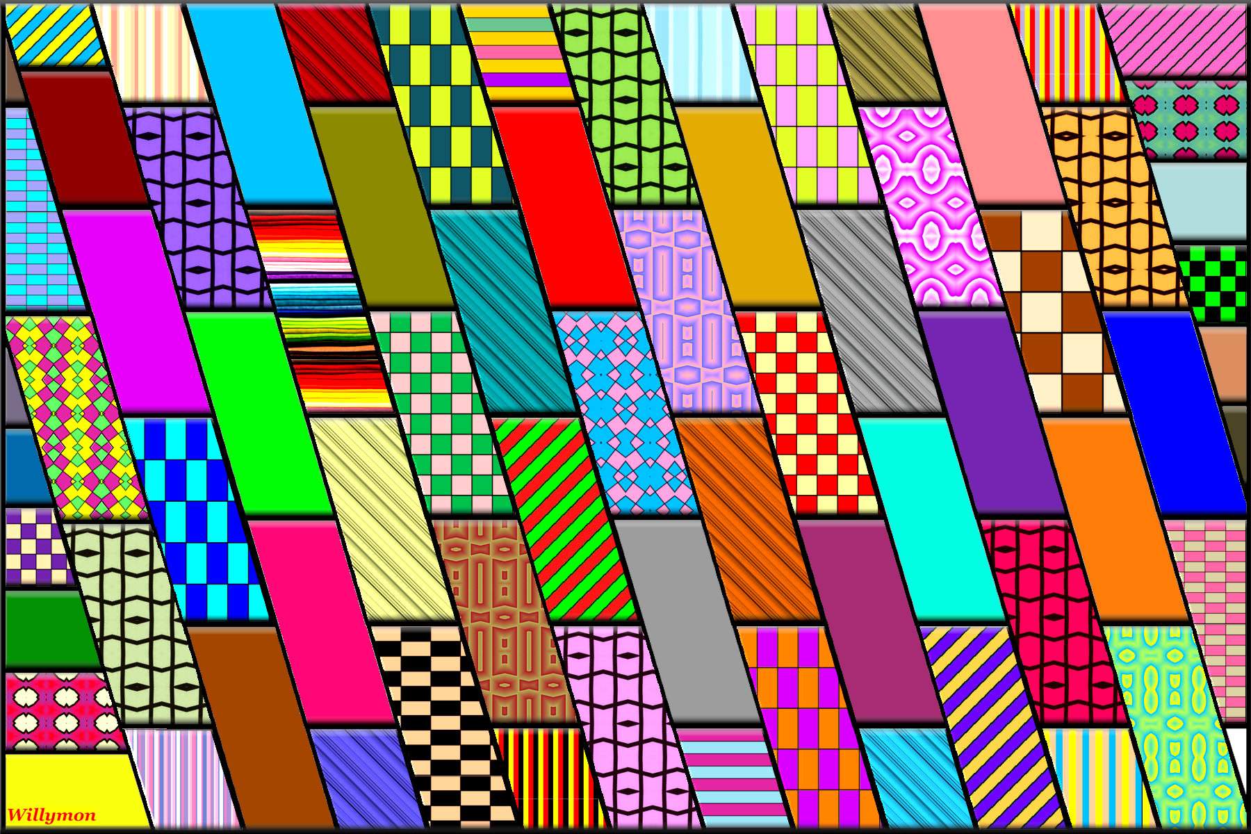 Solve slanted streetmosaic jigsaw puzzle online with 600 pieces