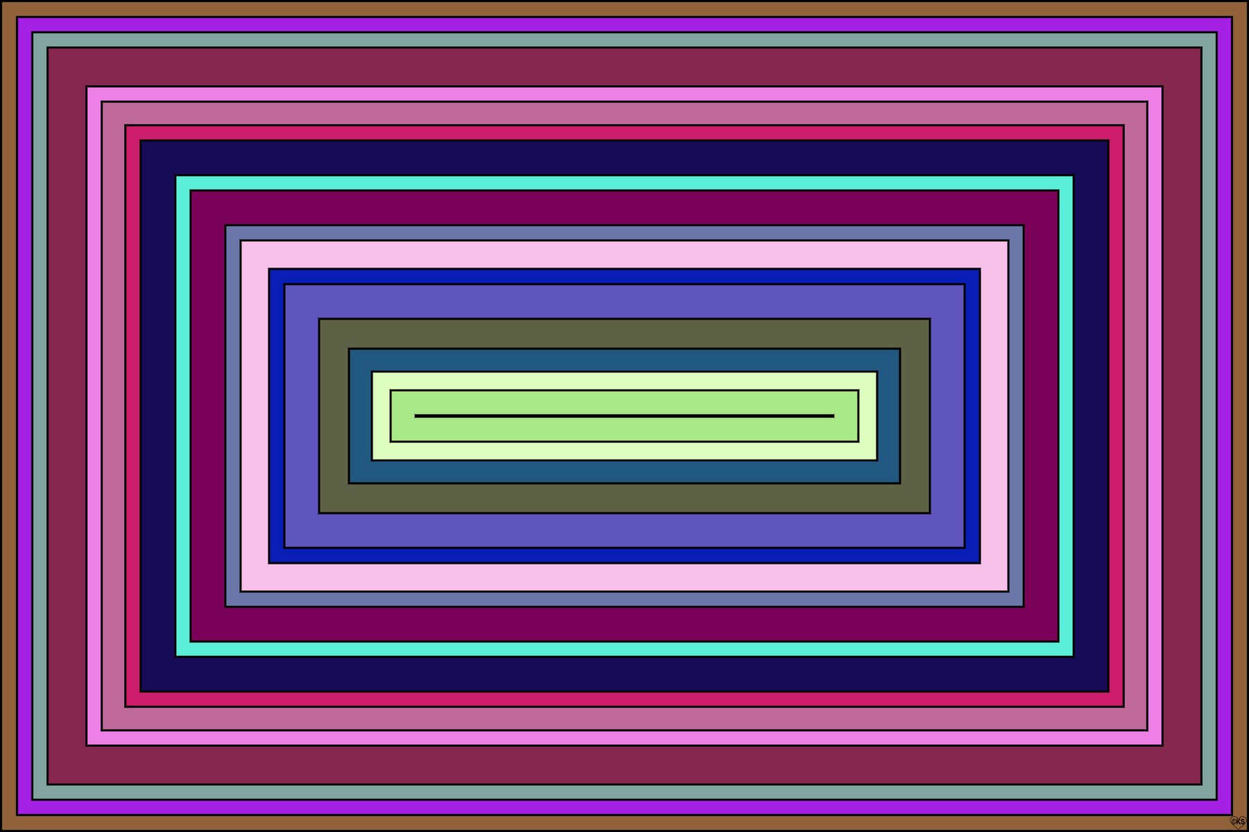 Solve Concentric Rectangles!! ~ M jigsaw puzzle online with 96 pieces