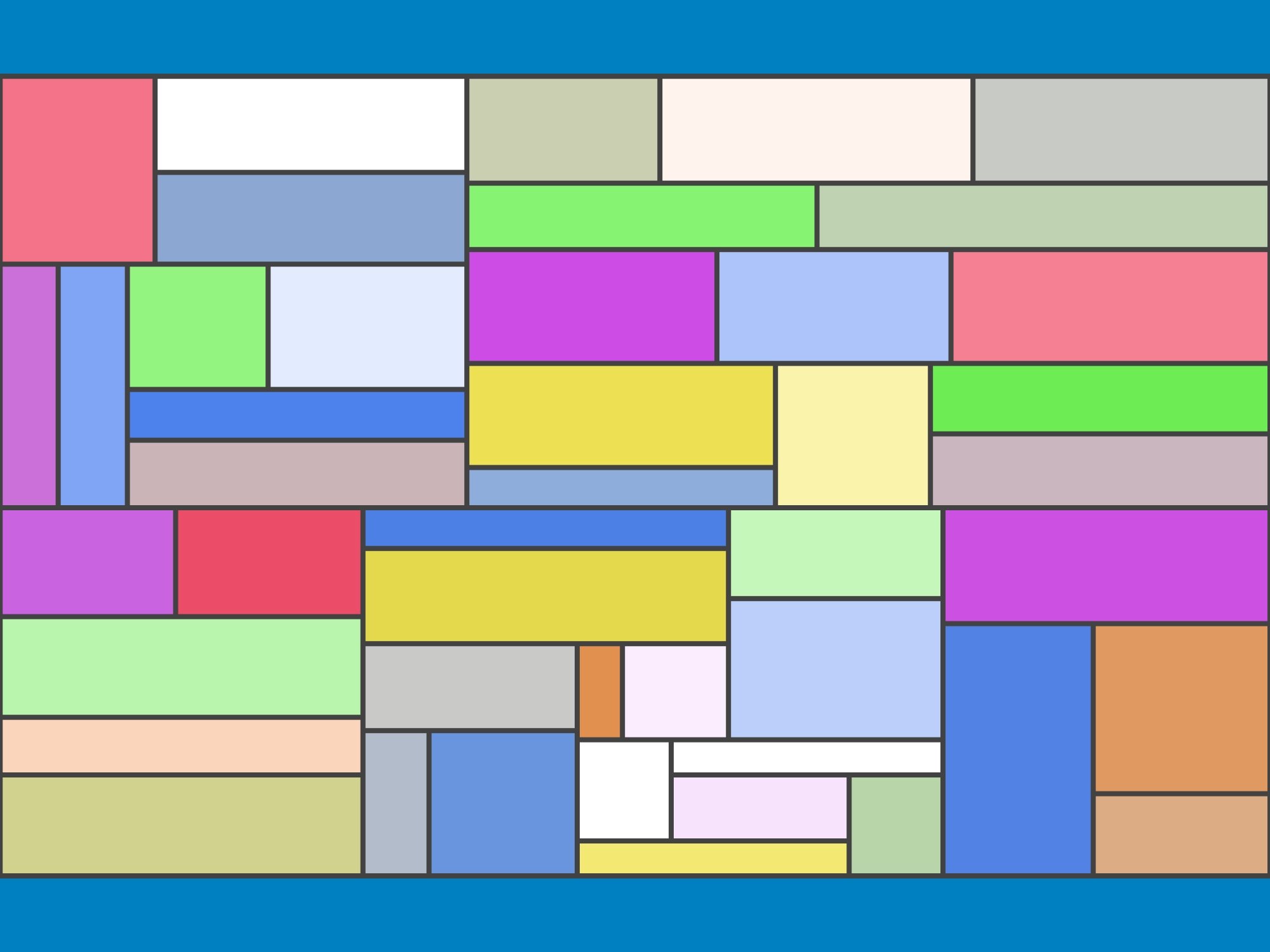 Solve 45 Rectangles 11 jigsaw puzzle online with 130 pieces