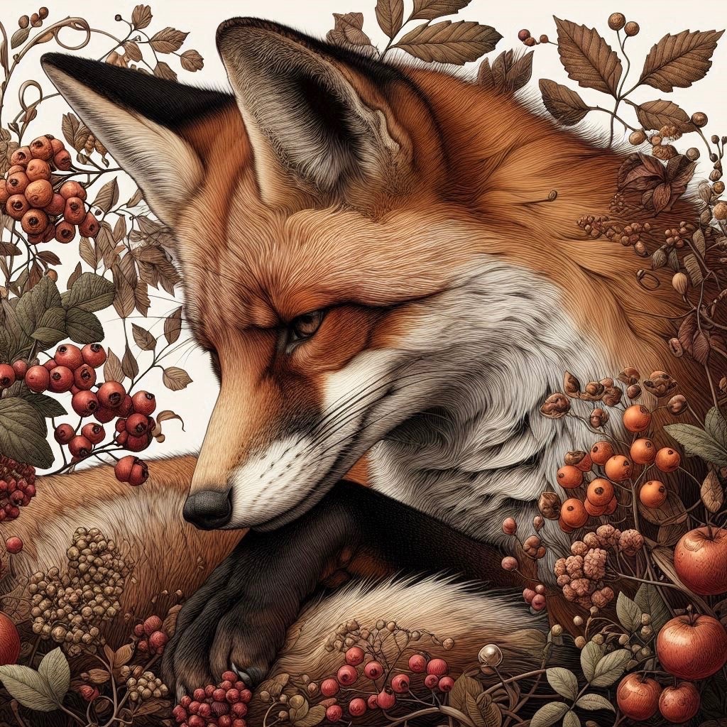 Solve Peaceful Pensive Red Fox jigsaw puzzle online with 306 pieces