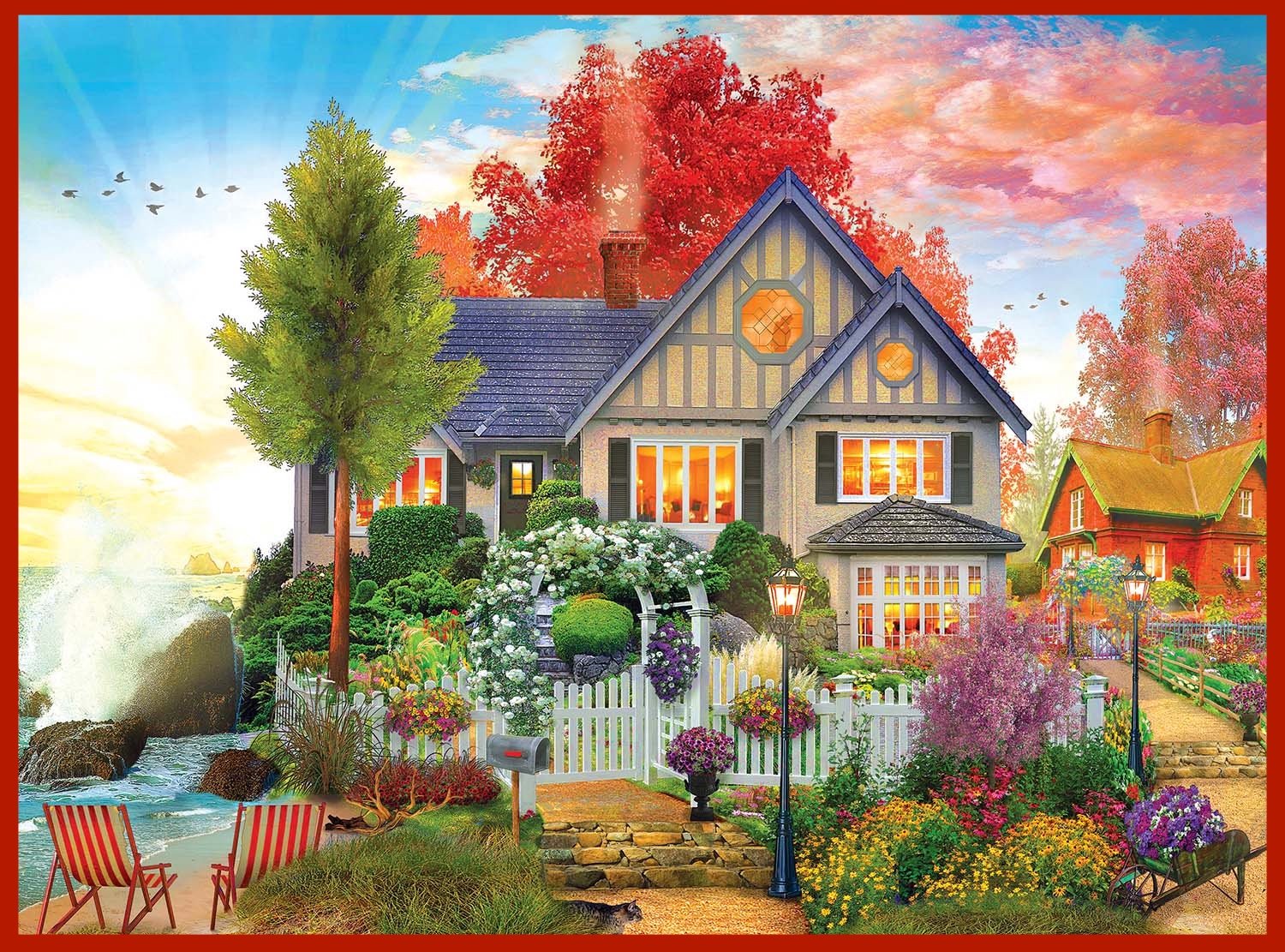 Solve Oceanside Retreat jigsaw puzzle online with 450 pieces