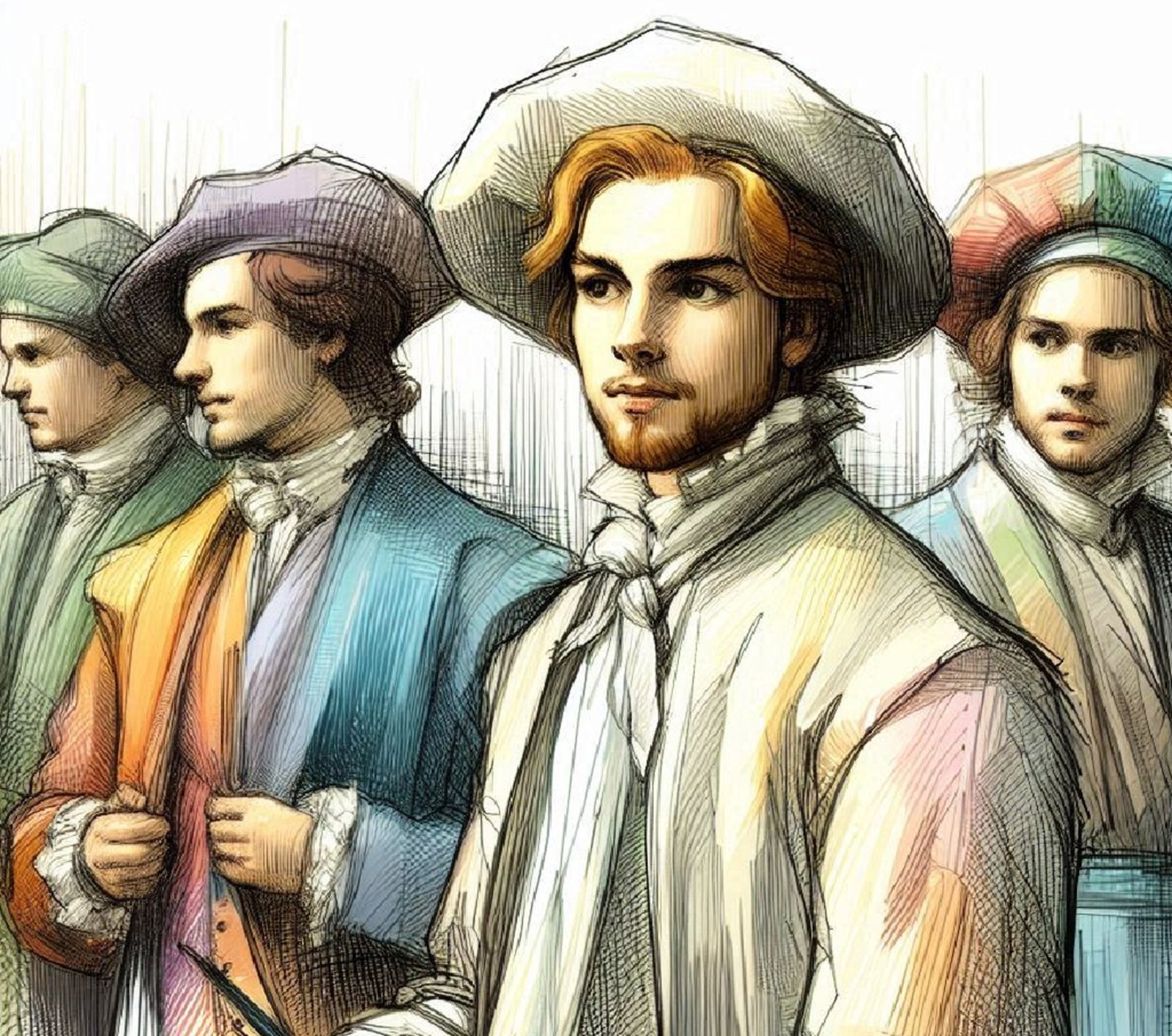 Solve Renaissance men (resizable 9 to 600 pieces) jigsaw puzzle online ...