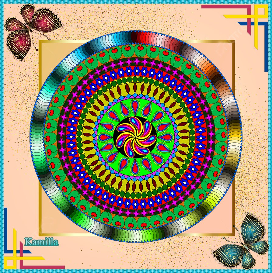 Solve Mandala jigsaw puzzle online with 81 pieces