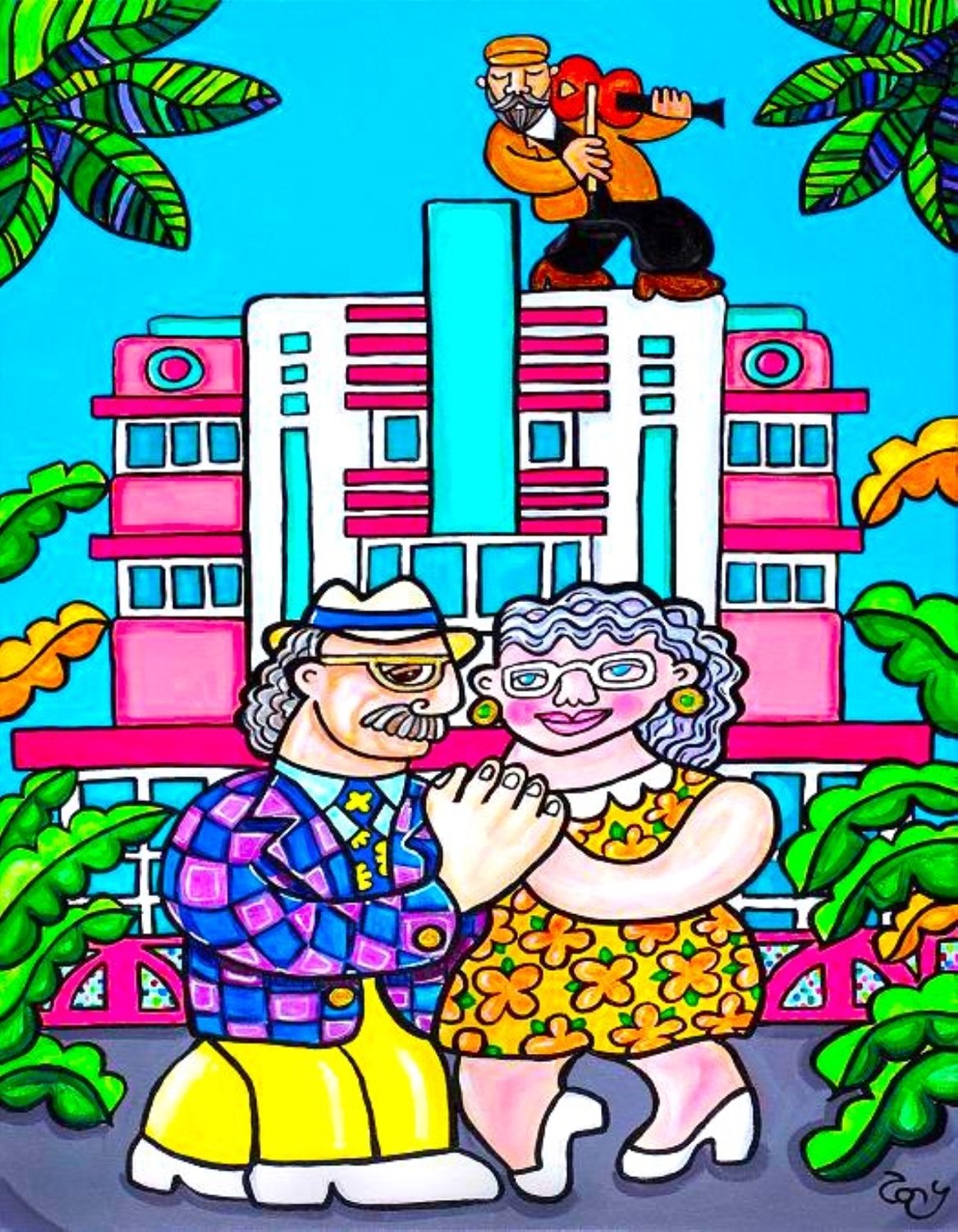 Solve Old Timers Dance – Miami Beach 1973 jigsaw puzzle online with 352 ...