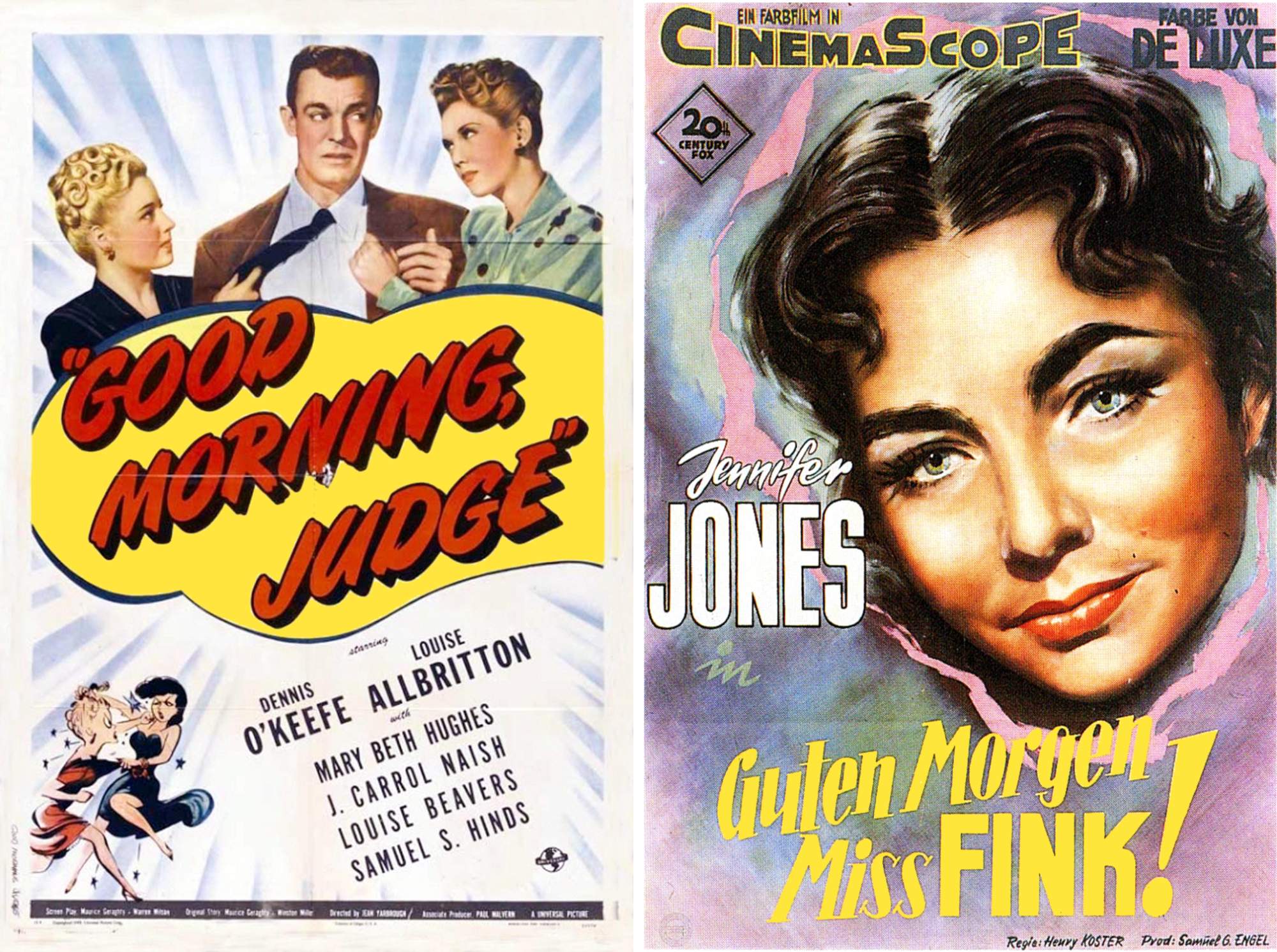 Solve Good Morning Judge ~ 1943 and Good Morning, Miss Dove ~ 1955 ...
