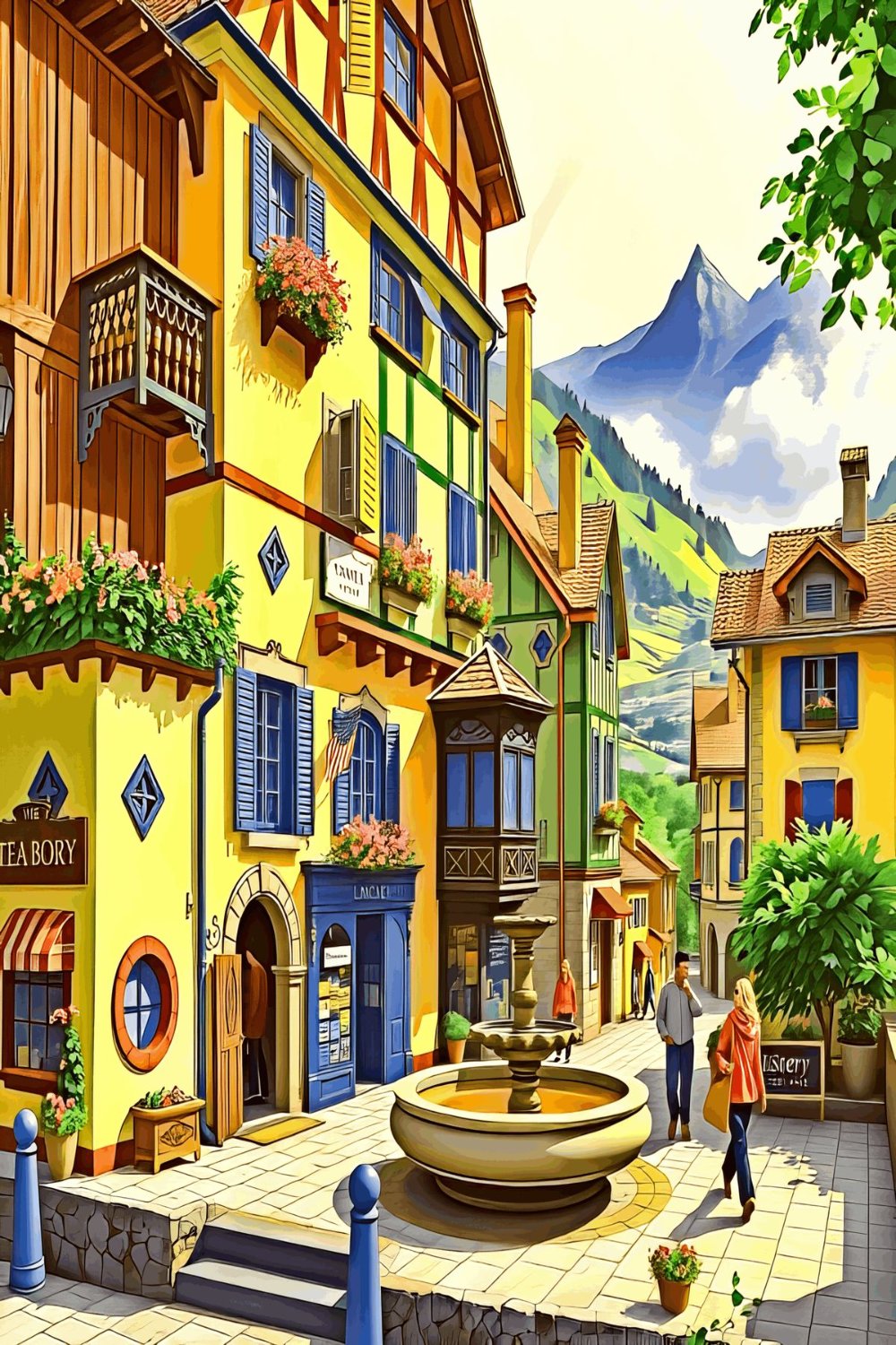 Solve European Town jigsaw puzzle online with 96 pieces
