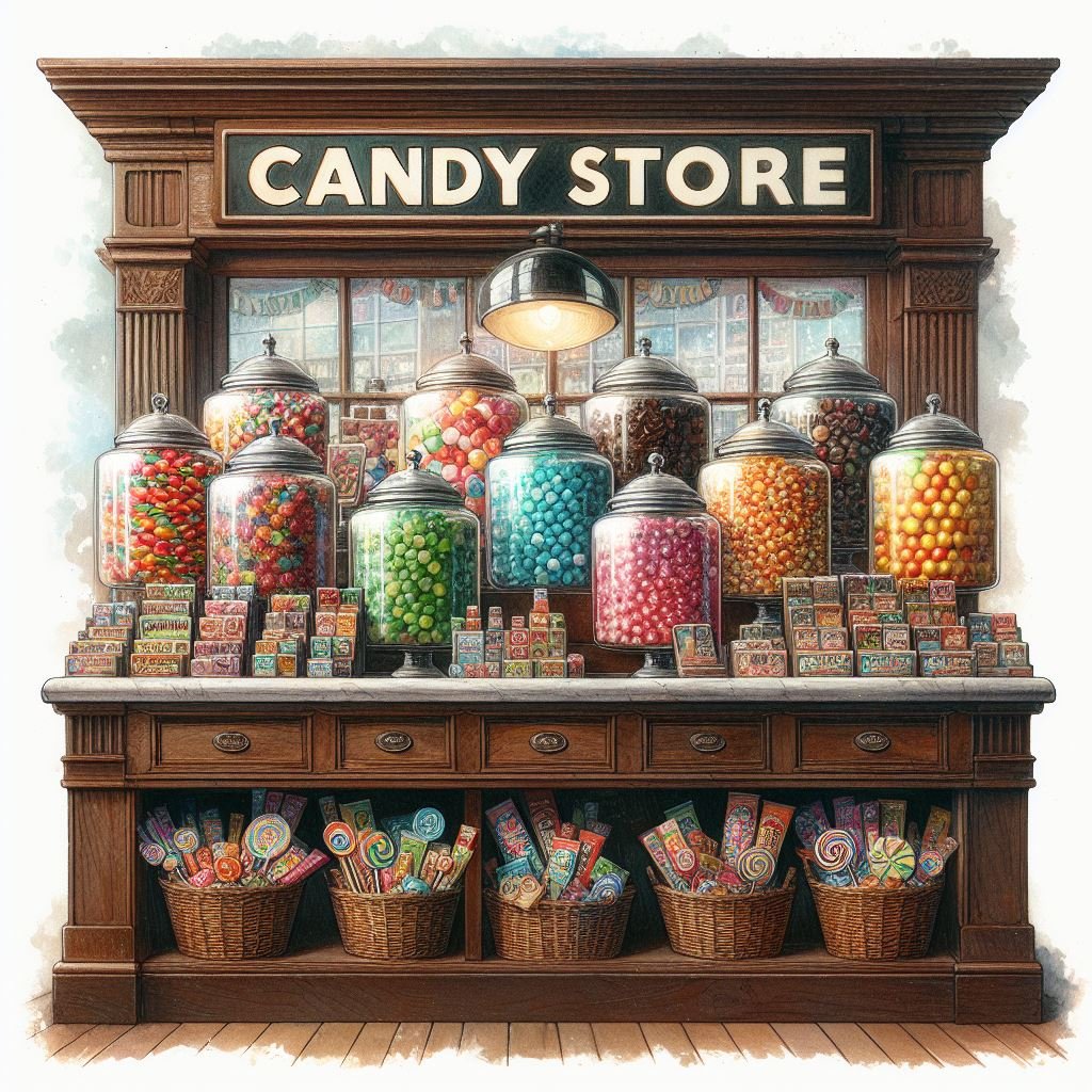 Solve OLD FASHONED CANDY STORE jigsaw puzzle online with 169 pieces