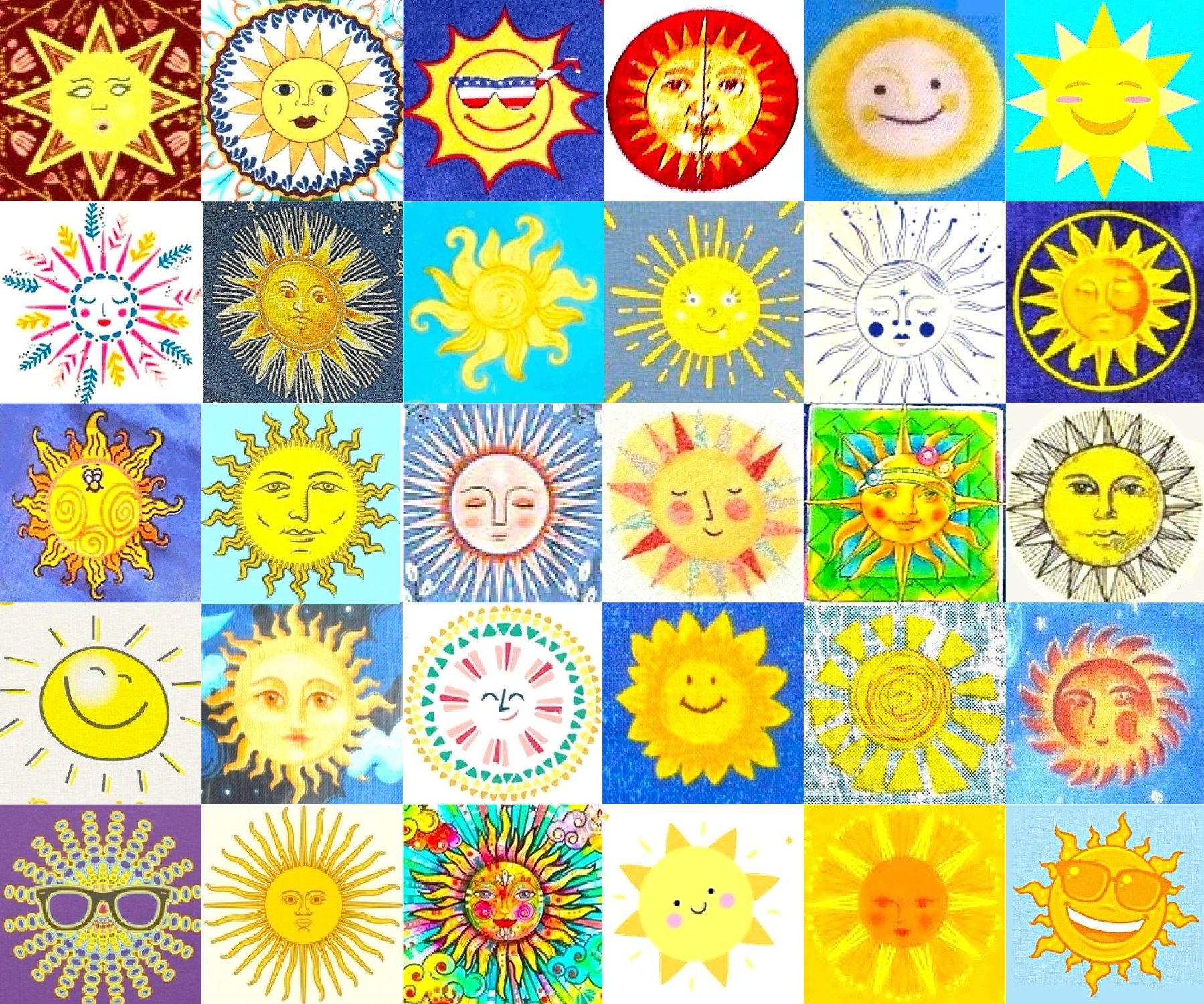 Solve PATCHWORK SUNSHINE jigsaw puzzle online with 72 pieces