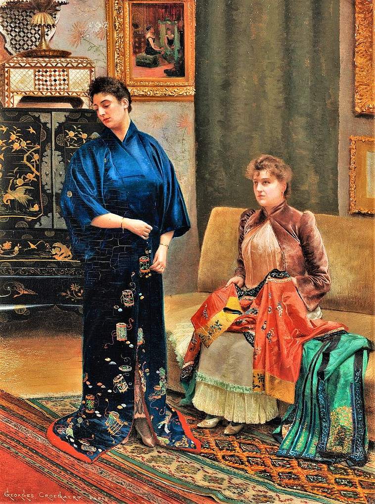 Solve Choosing a dress jigsaw puzzle online with 208 pieces