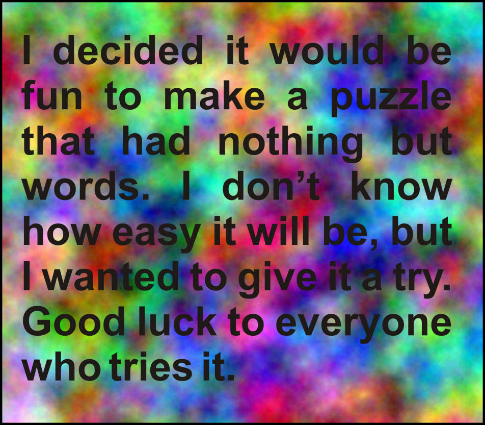 Solve Text on Color (Easy; Kids) jigsaw puzzle online with 30 pieces
