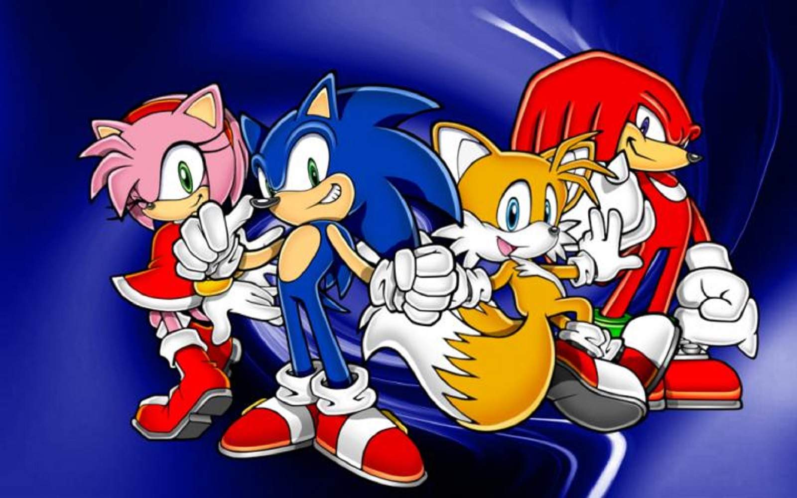 Solve Amy Rose, Sonic the Hedgehog, Tails, Knuckles the Echidna jigsaw ...