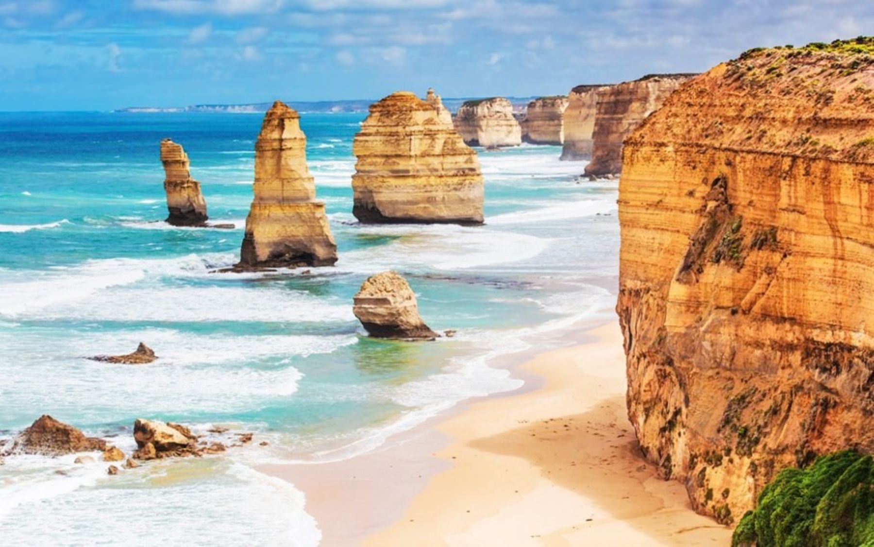Solve The Twelve Apostles, a series of serrated limestone spires ...