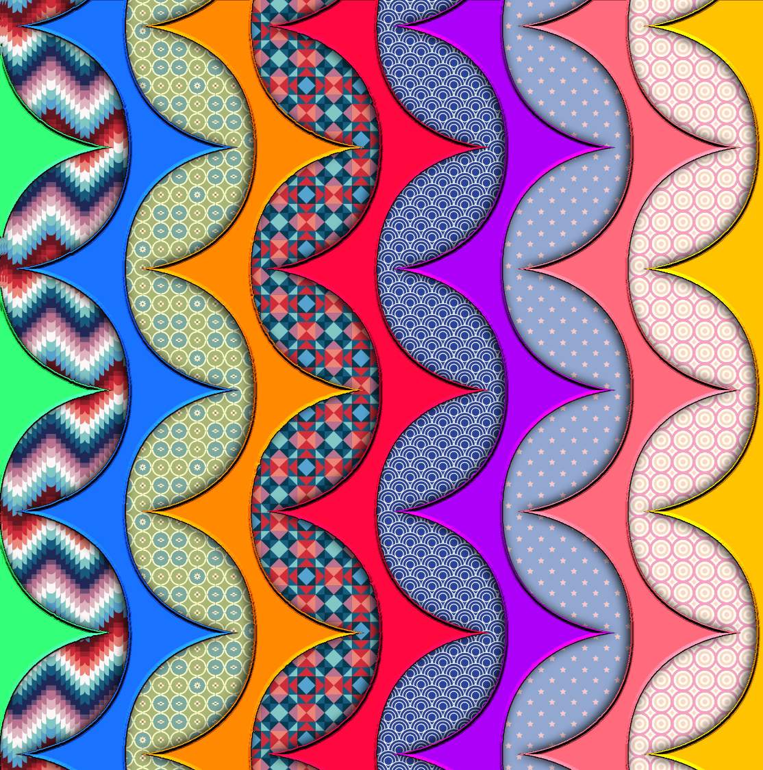 Solve PATTERN STREAMERS jigsaw puzzle online with 36 pieces