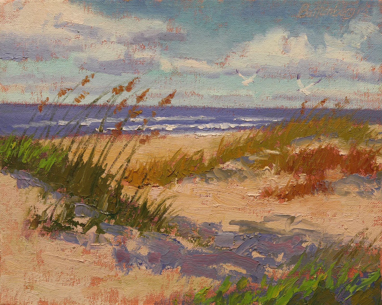 Solve Sea Oats by Mike Battenberg jigsaw puzzle online with 63 pieces