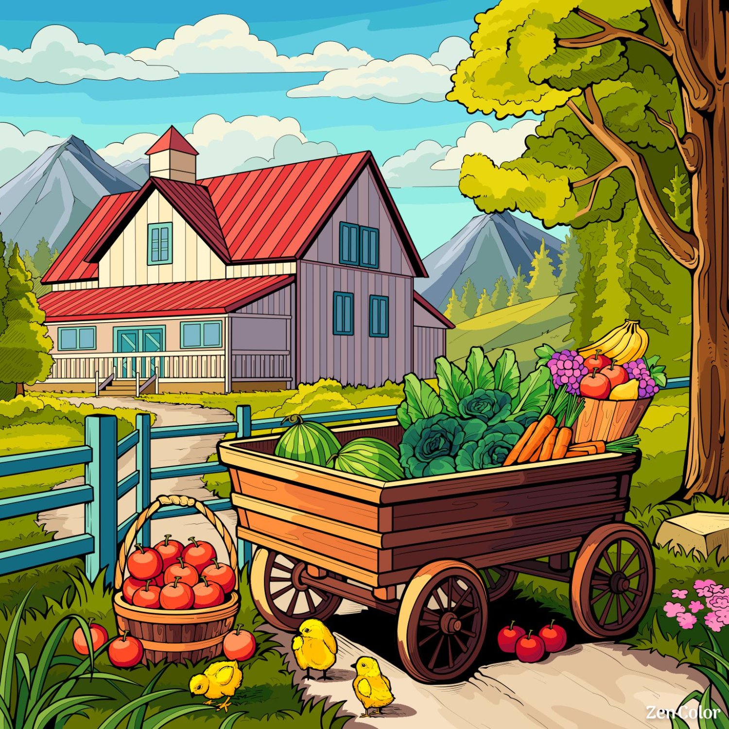 Solve PUZZLE - Produce Wagon jigsaw puzzle online with 81 pieces