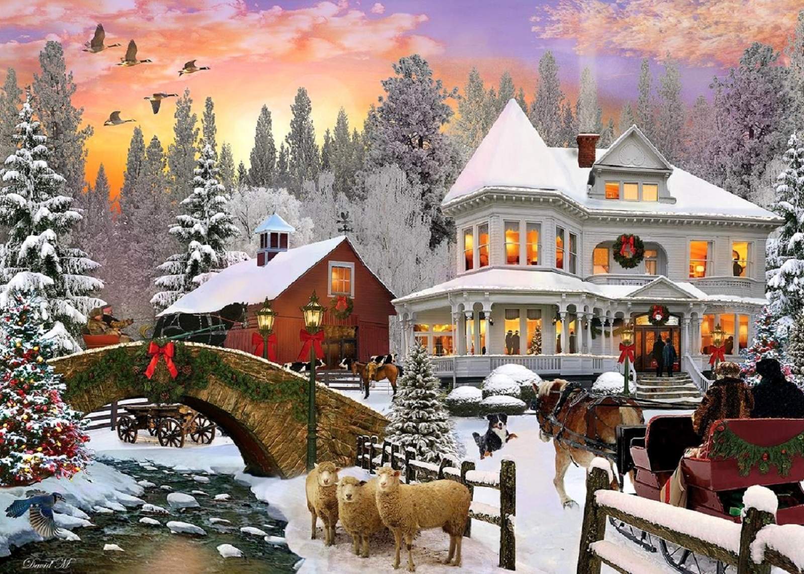 Solve Soirée du nouvel an jigsaw puzzle online with 520 pieces