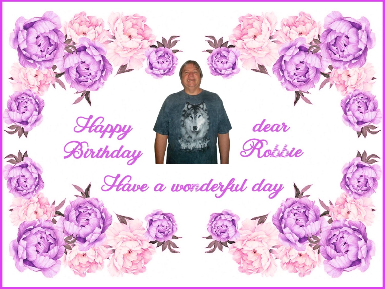 Solve Happy Birthday dear Robbie (Porgy/Robbiel) jigsaw puzzle online ...