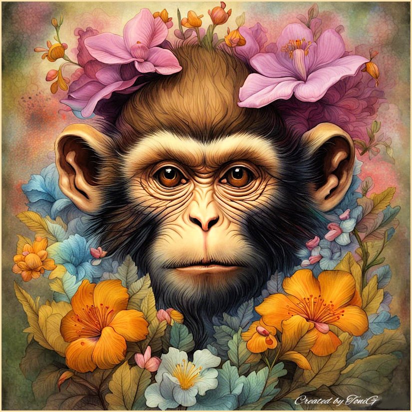 Solve Monkey jigsaw puzzle online with 169 pieces