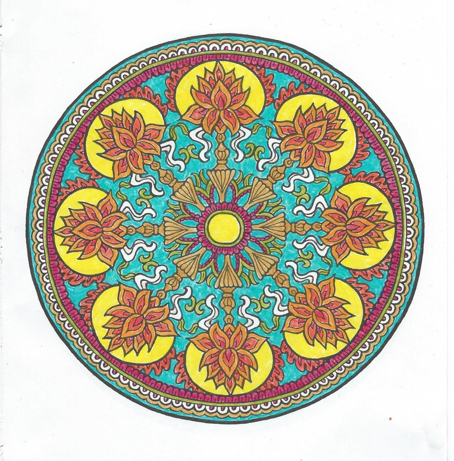 Solve Mandala jigsaw puzzle online with 81 pieces