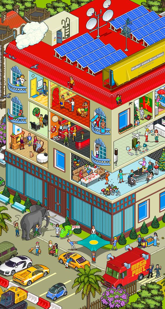 Solve Inside the building jigsaw puzzle online with 72 pieces