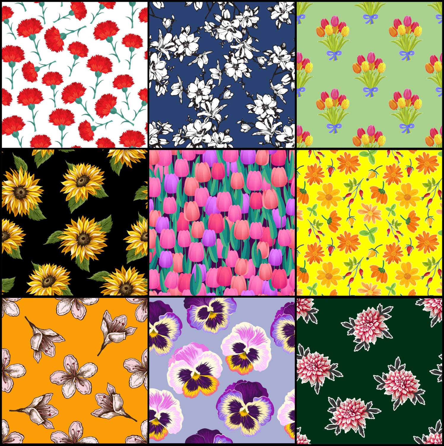Solve Flower patterns 119 jigsaw puzzle online with 144 pieces