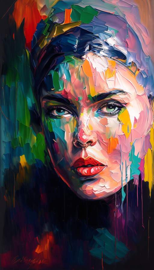 Solve Colorfull portrait jigsaw puzzle online with 91 pieces