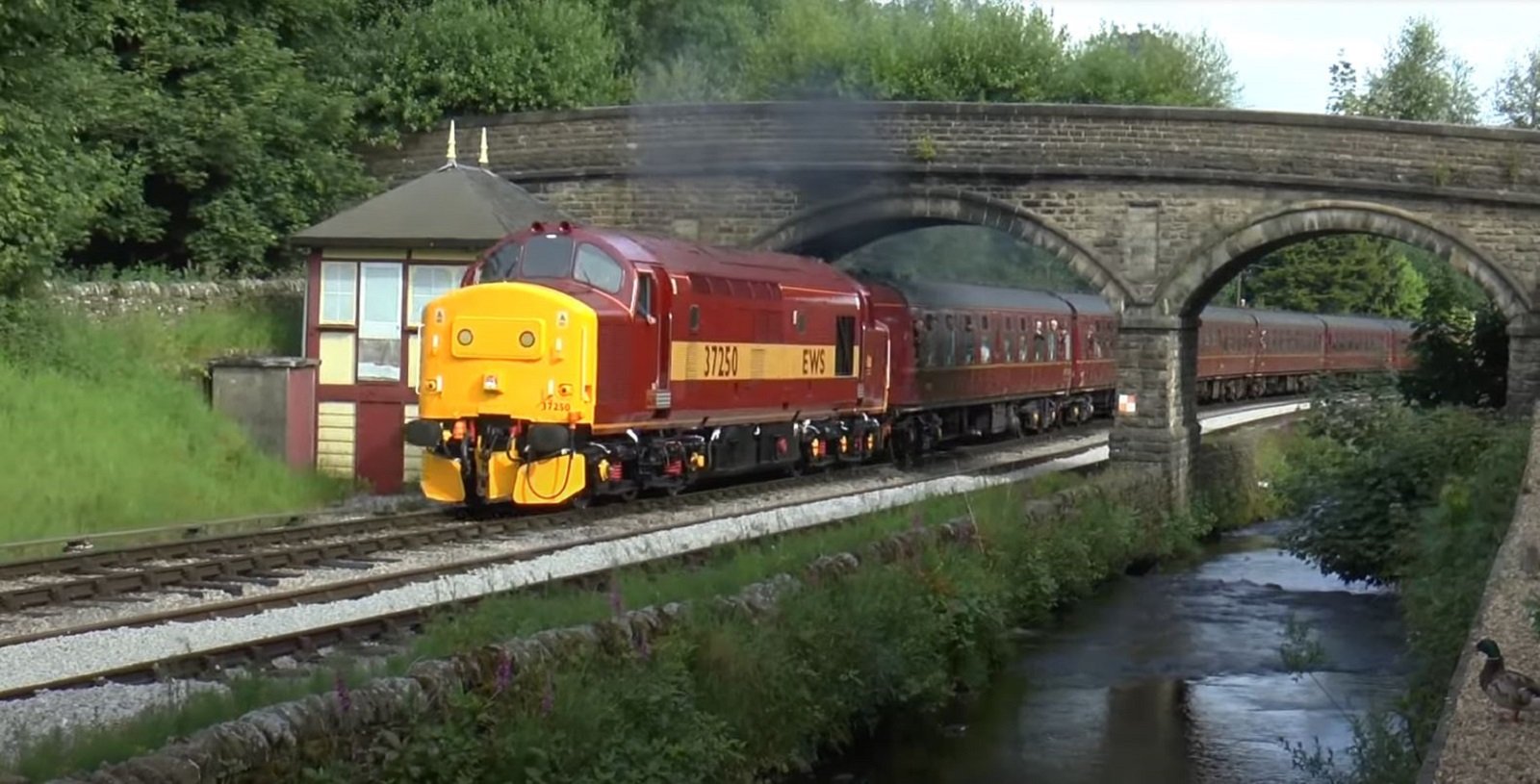 Solve EWS Class 37 37250 at KWVR. jigsaw puzzle online with 253 pieces