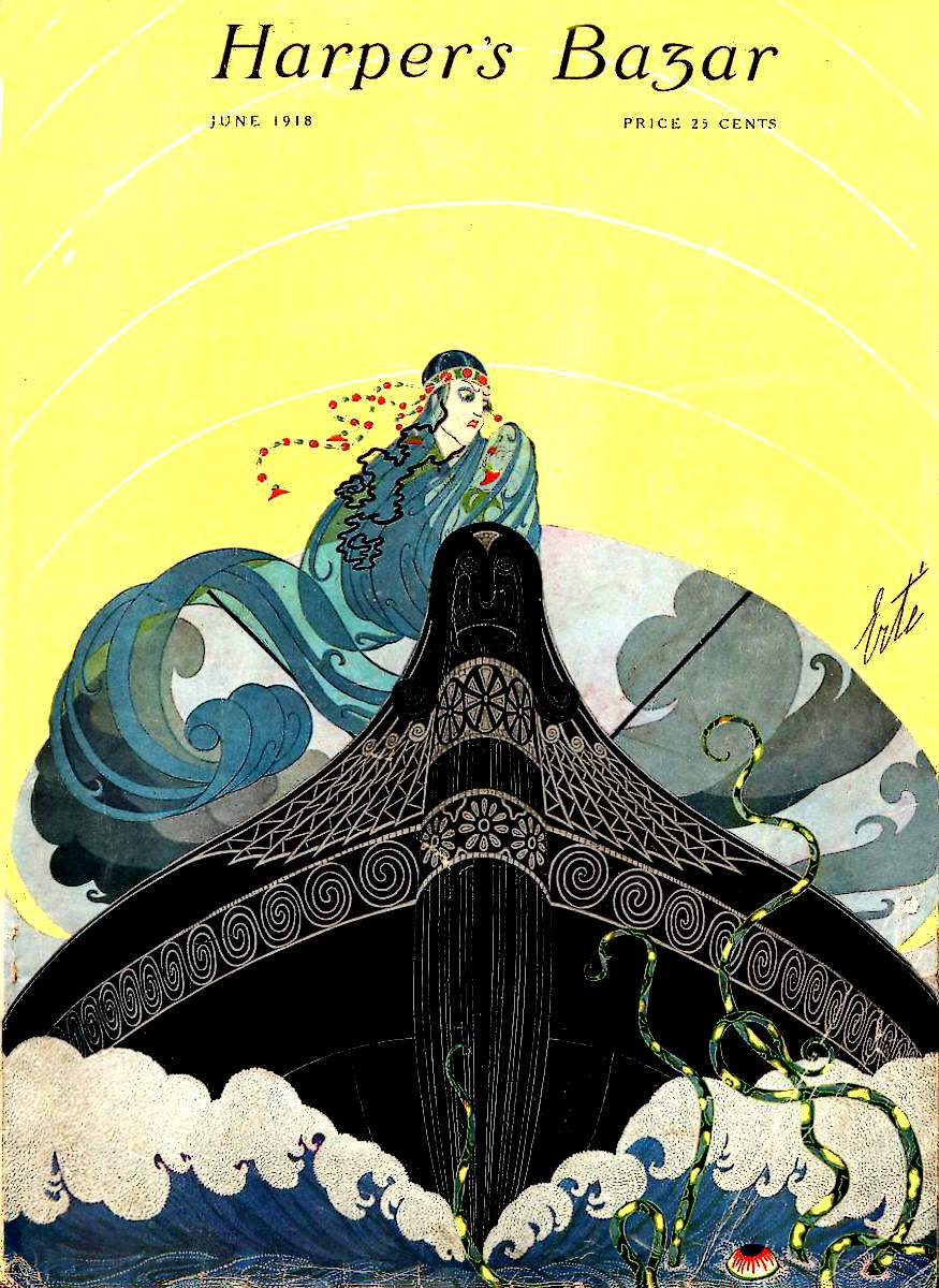 Solve Harper's Bazar, June 1918, cover by Romain de Tirtoff (pseudonym ...