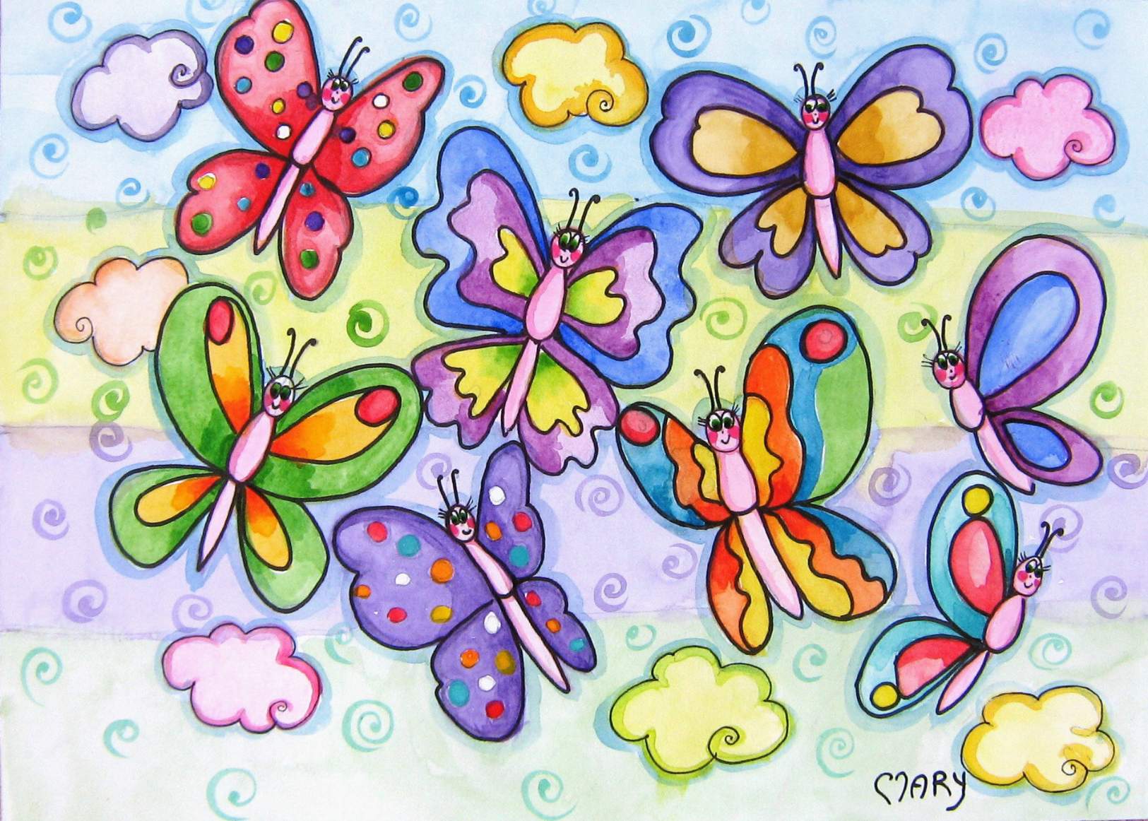 Solve Flitter flutter jigsaw puzzle online with 130 pieces