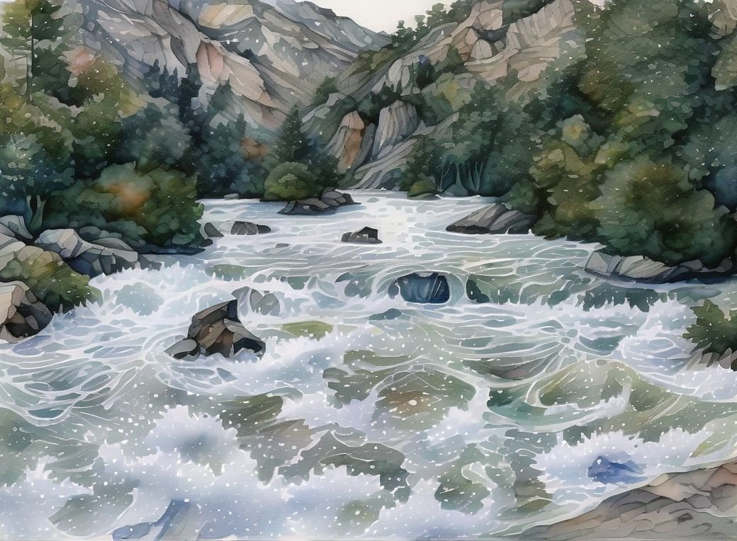 Solve river - Human Photograph; AI water-colored (All puzzles can be ...