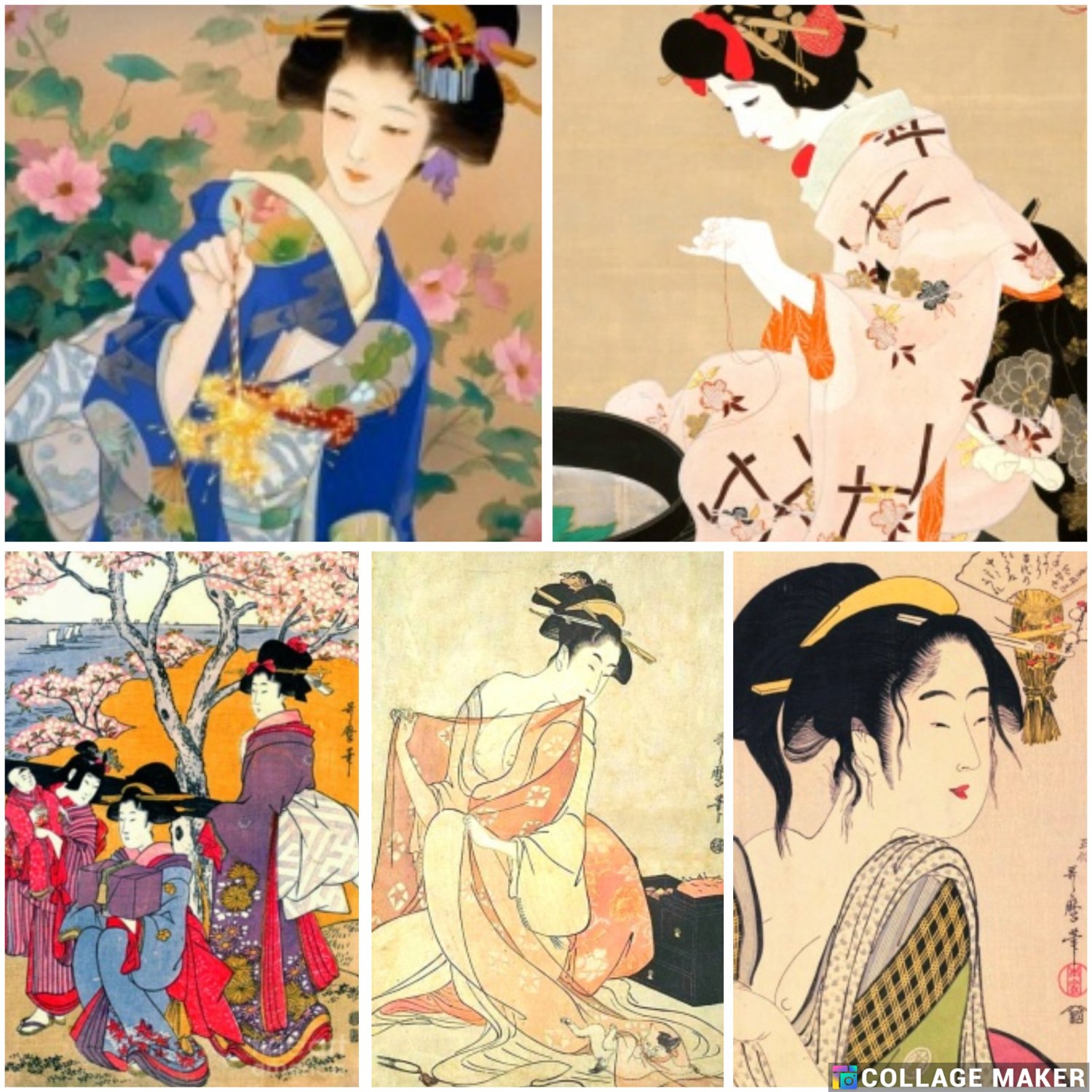 Solve Japanese woodblock prints - kimonos jigsaw puzzle online with 169 pieces