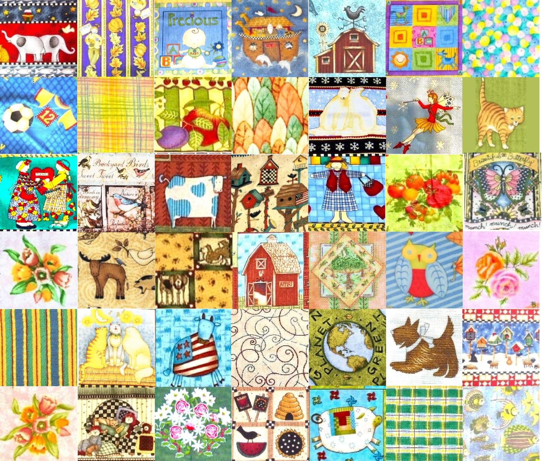 Solve PATCHWORK DEBBIE MUMM 7 jigsaw puzzle online with 378 pieces