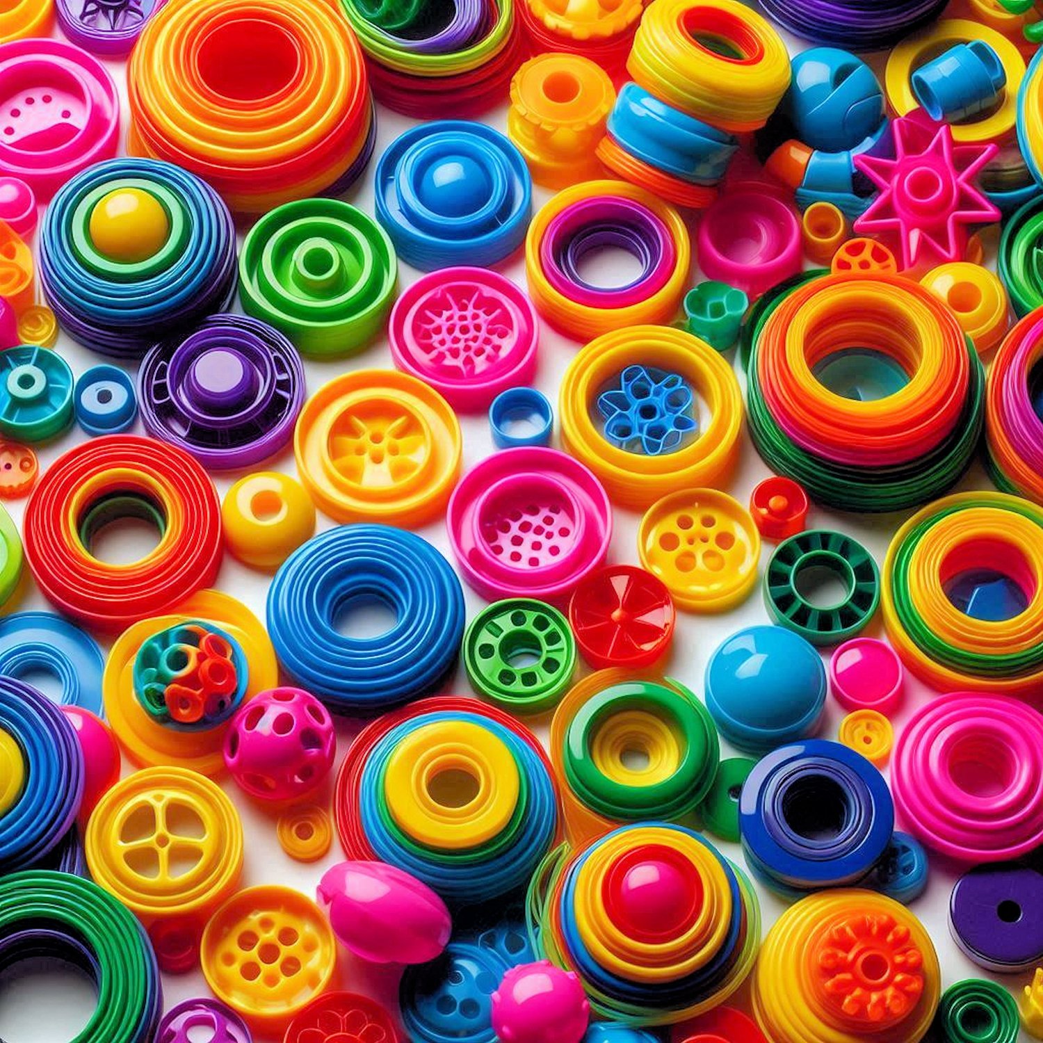 Solve ROUND THINGS jigsaw puzzle online with 100 pieces