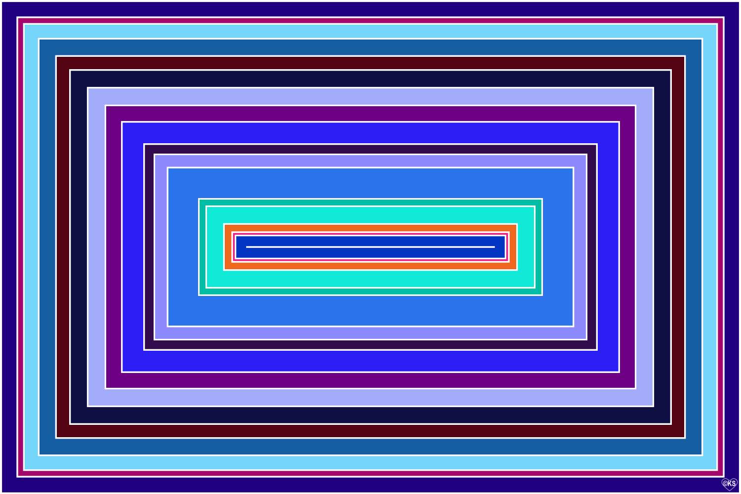 Solve Concentric Rectangles!! ~ M jigsaw puzzle online with 96 pieces