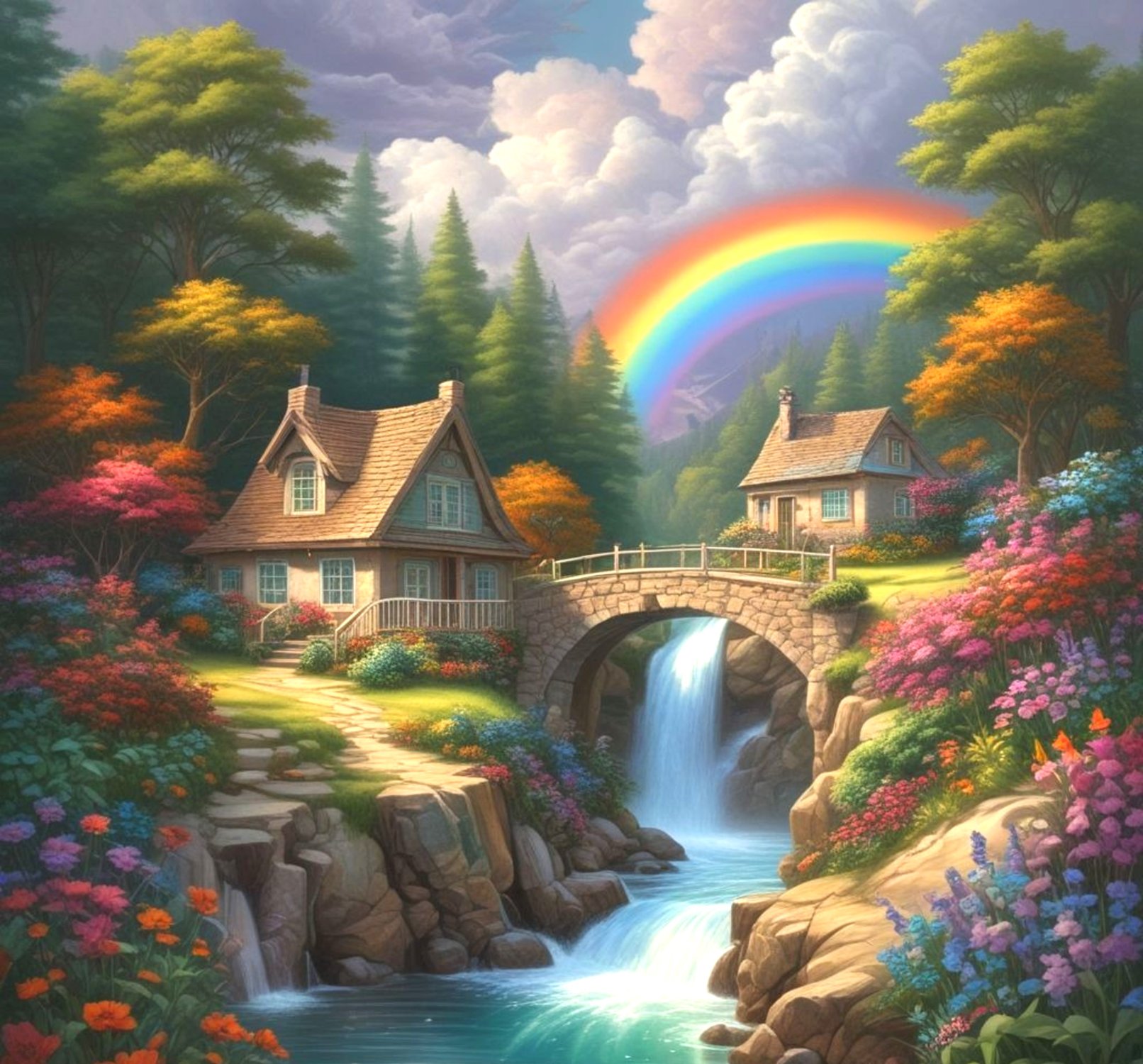 Solve Rainbow jigsaw puzzle online with 255 pieces