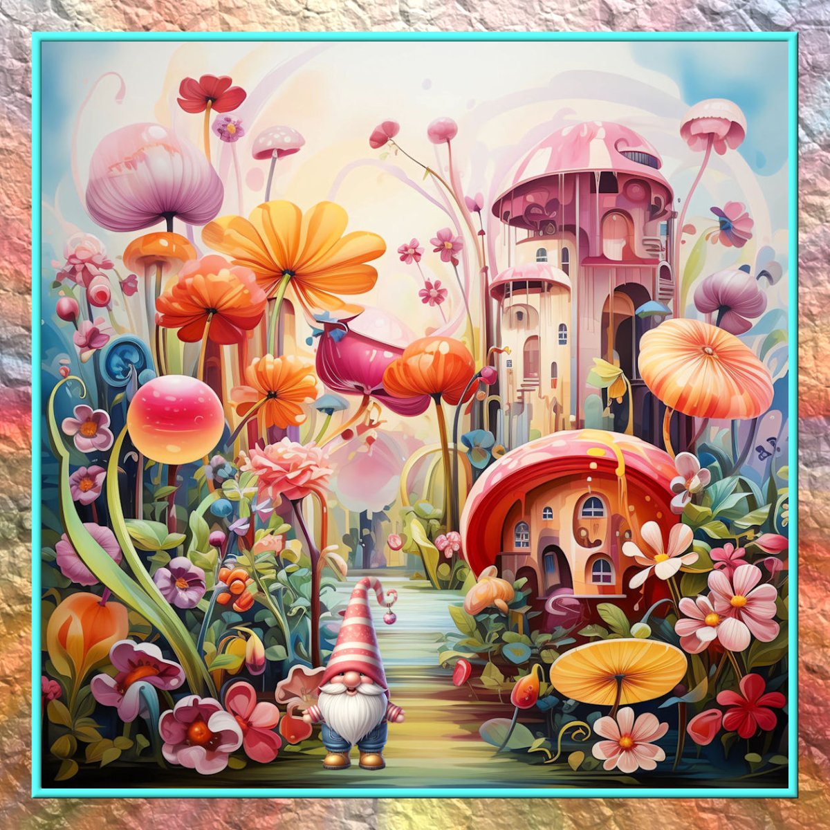 Solve Whimsical Flower Garden (8) J jigsaw puzzle online with 36 pieces