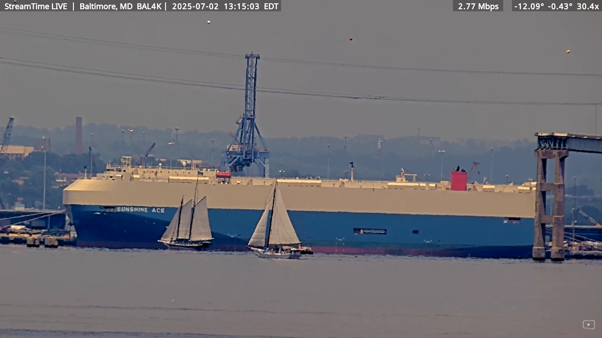 Solve Roro Sunshine Ace and Sail ships, Baltimore, 2025-07-02 jigsaw ...