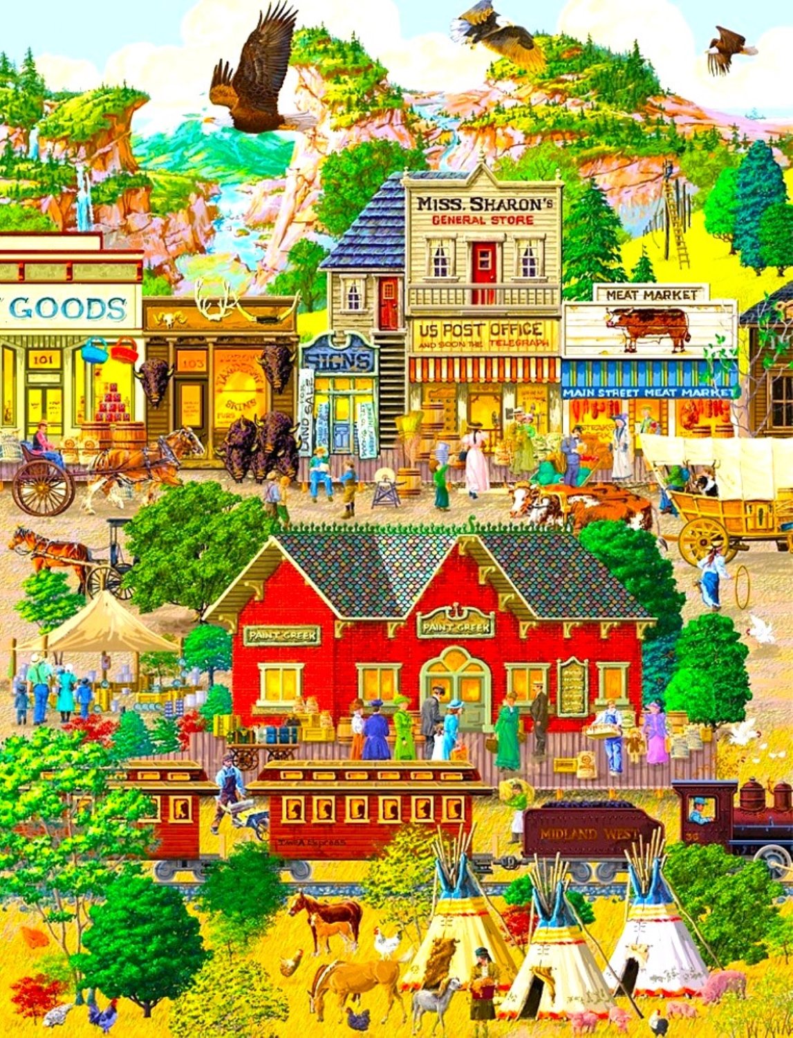 Solve Long Ago in the West jigsaw puzzle online with 594 pieces