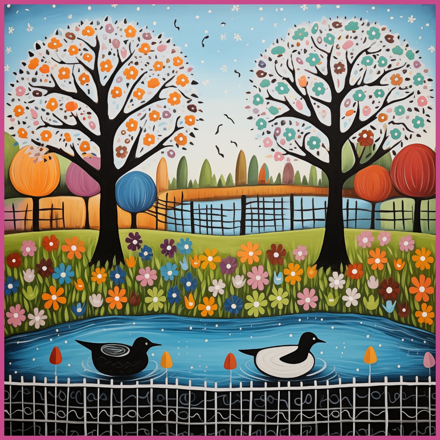 Solve Ducks jigsaw puzzle online with 100 pieces