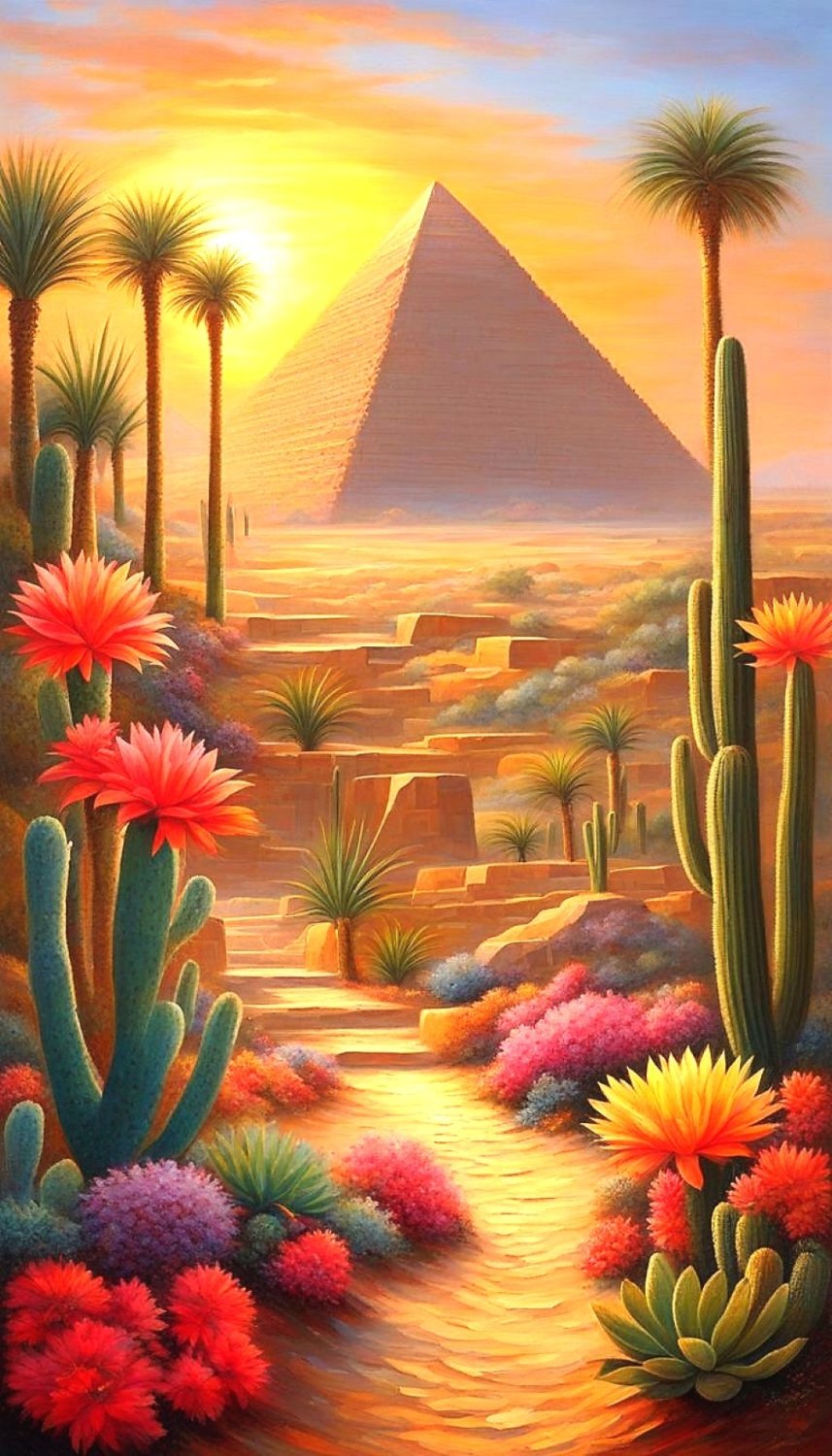 Solve Desert Pyramid jigsaw puzzle online with 84 pieces