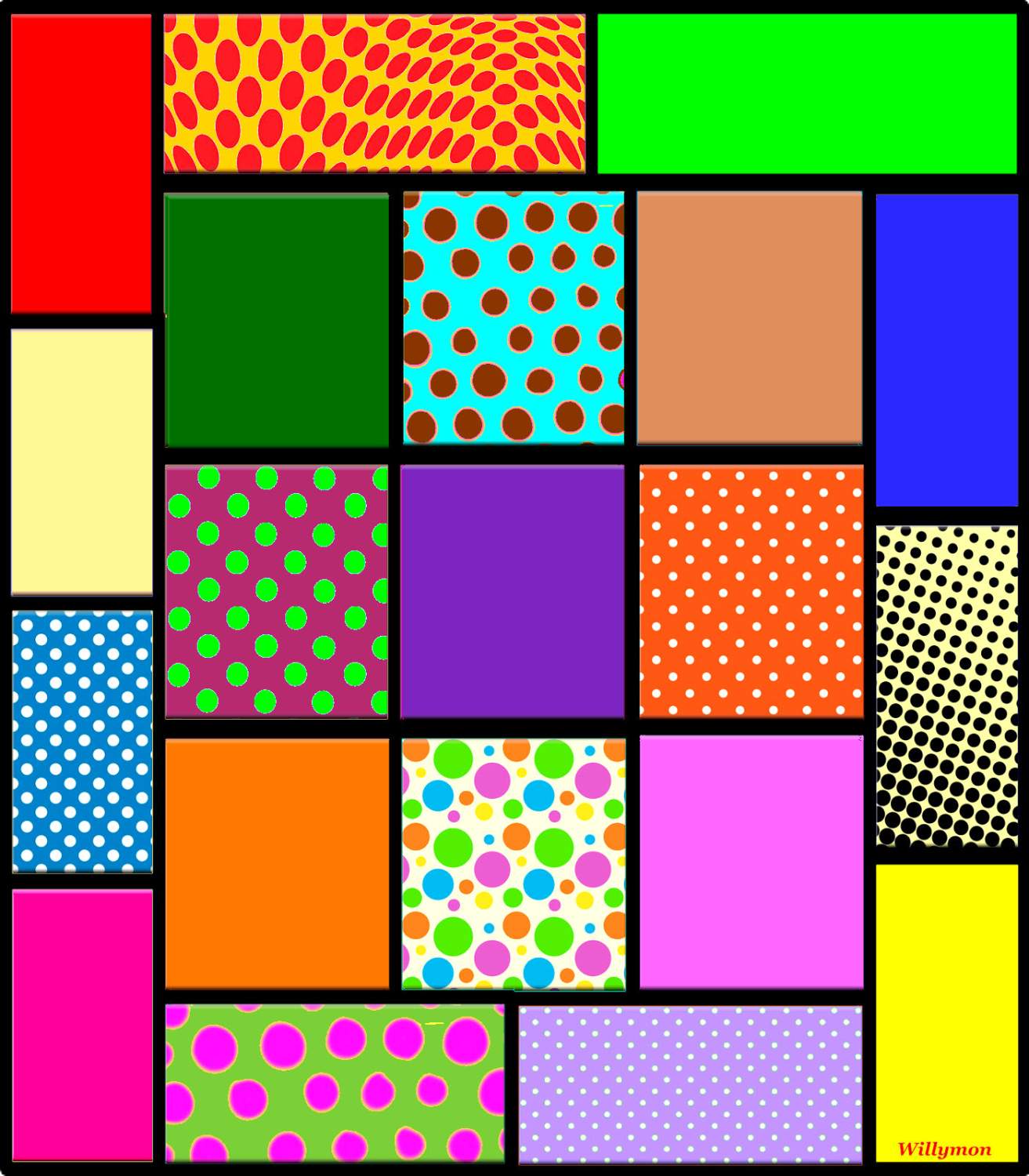 Solve colors and dots jigsaw puzzle online with 255 pieces