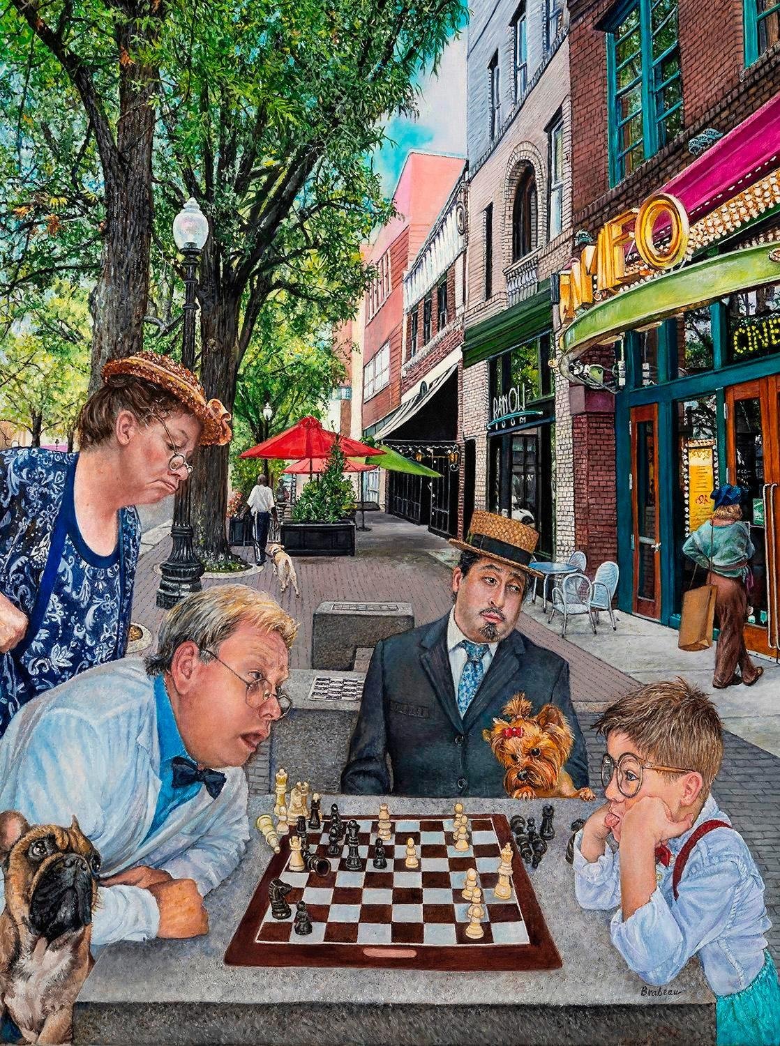 Solve Chess Match jigsaw puzzle online with 252 pieces