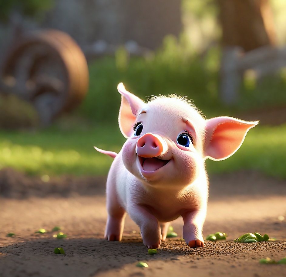 Solve Baby Pig jigsaw puzzle online with 64 pieces