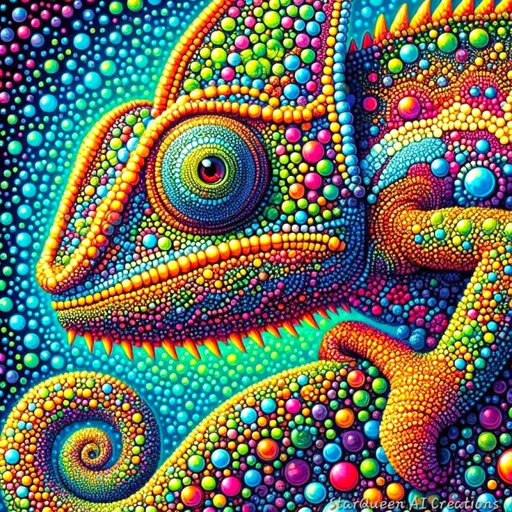 Solve GECKO In Full Color..... jigsaw puzzle online with 25 pieces